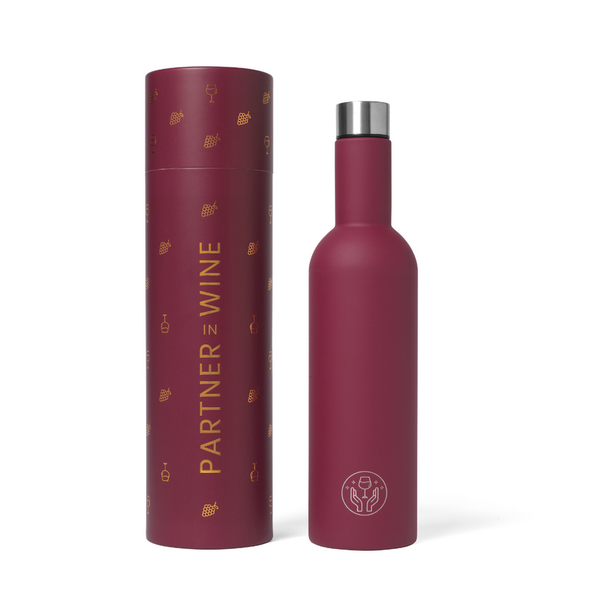 Burgundy Insulated Wine Bottle | Partner in Wine